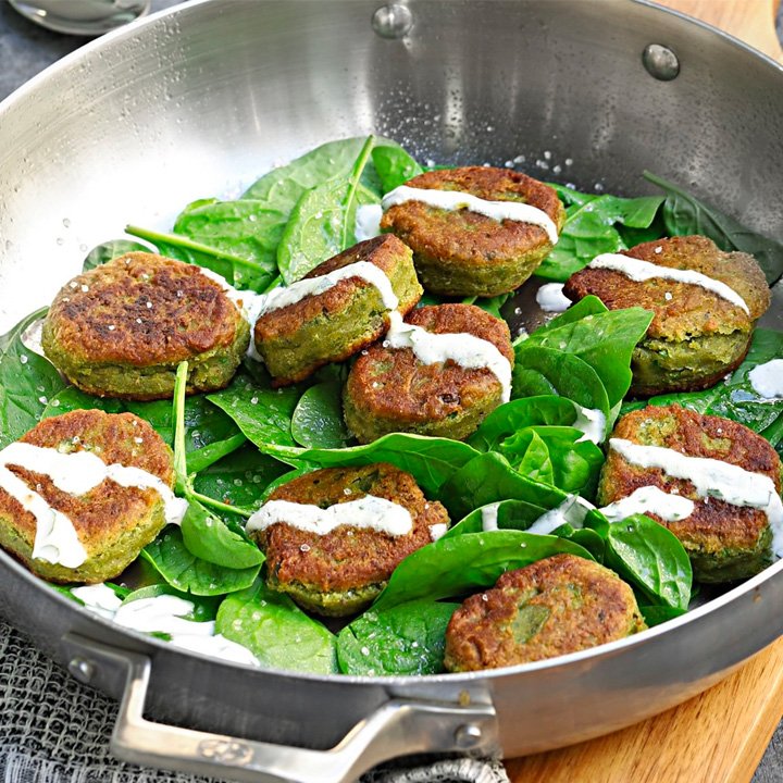 Green Pea and Chickpea Falafel Recipe | Calphalon